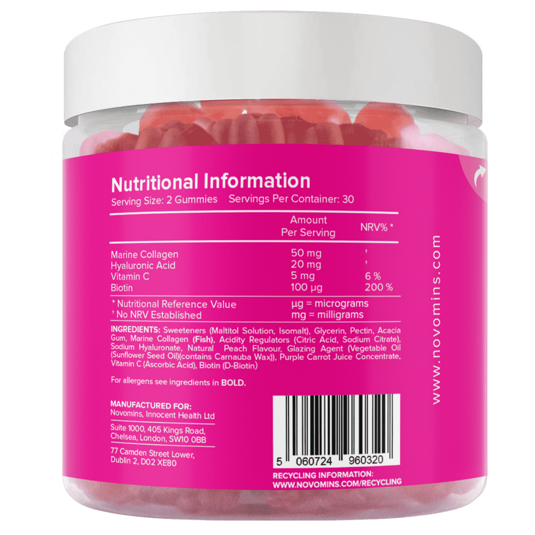 Buy Novomins Collagen Sugar-Free Gummies Online | Novomins Nutrition