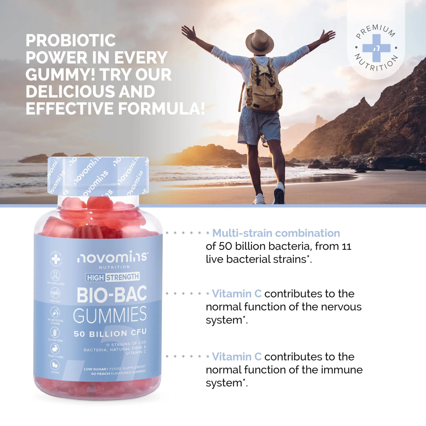 Buy Novomins Bio-Bac Gummies Online | Novomins Nutrition