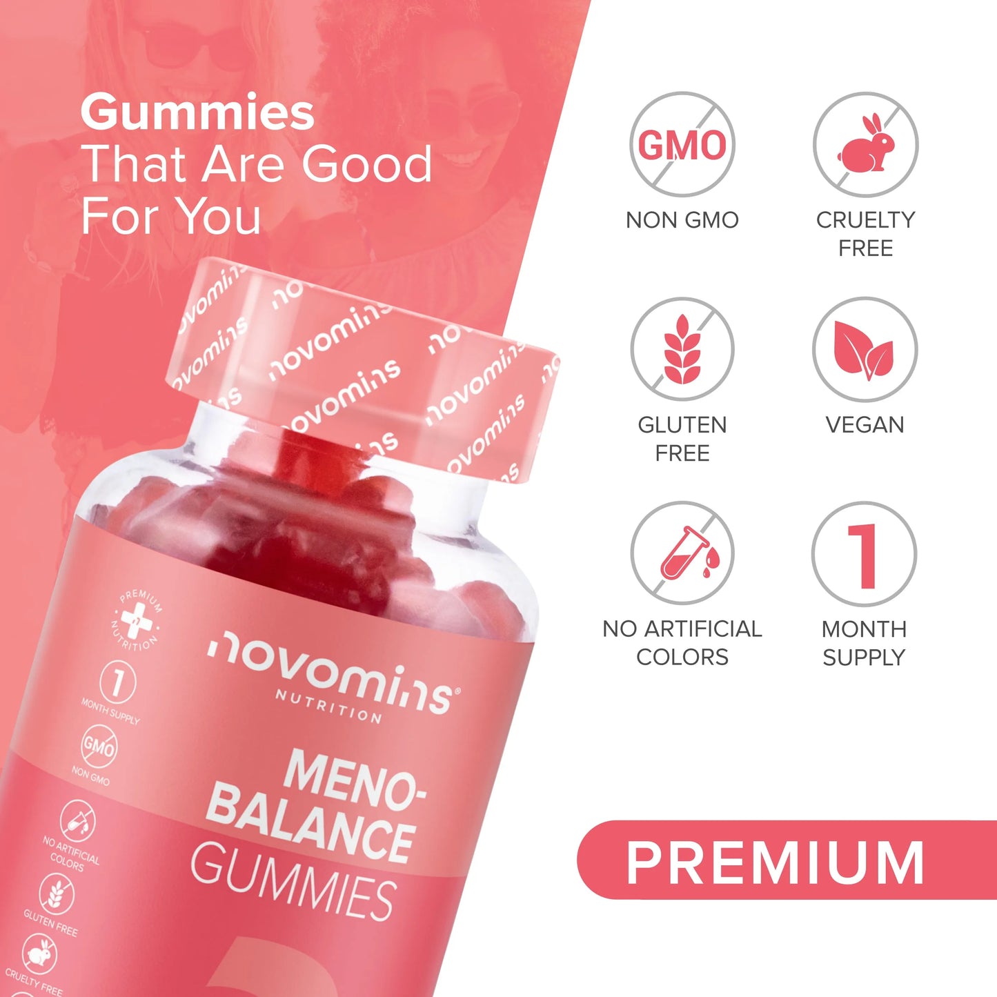 Buy Novomins Meno-Balance Gummies Online | Novomins Nutrition